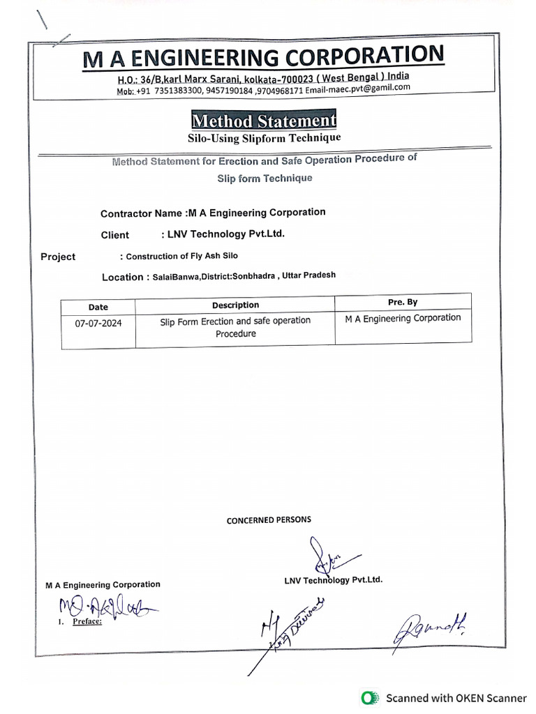 Methodology Fly Ash Silo Slip Form Work | PDF