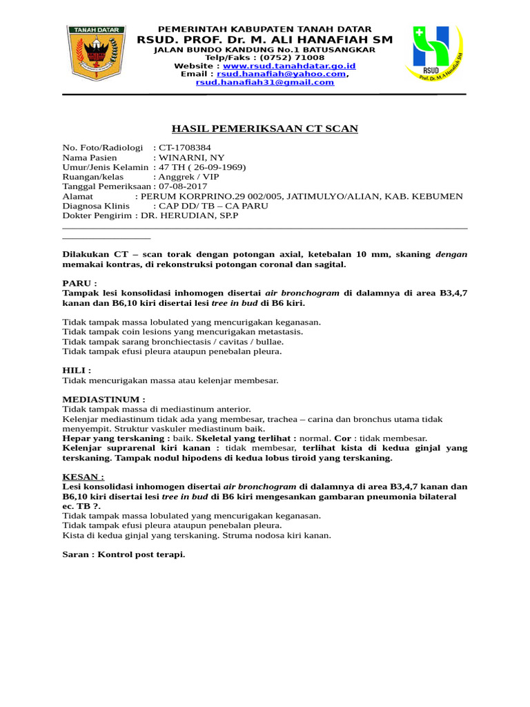 Form Surat Resmi Rsud BSK | PDF