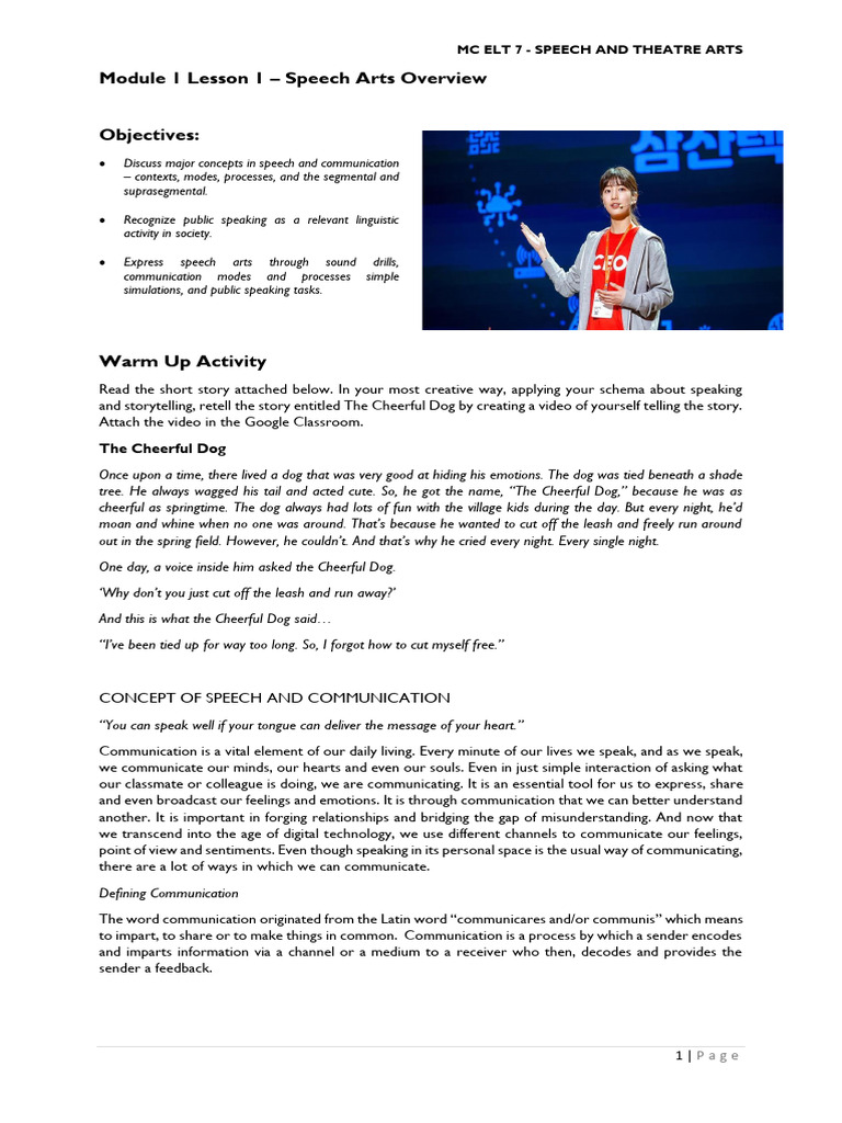 Midterm - SPEECH OVERVIEW | PDF