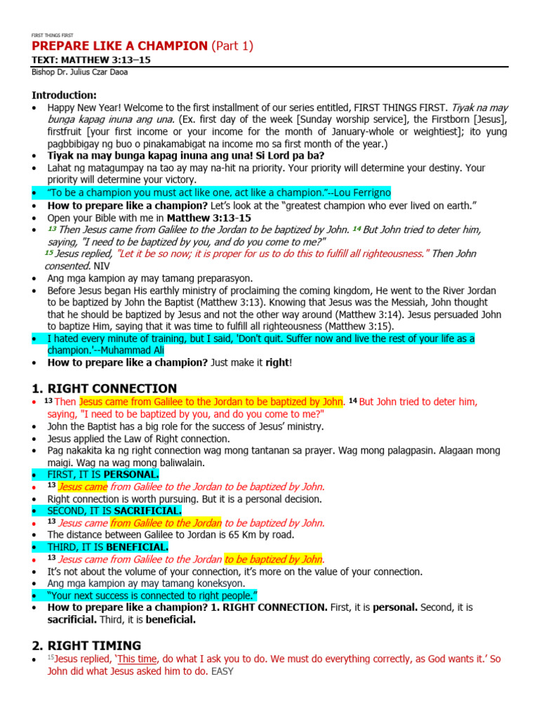 FTF 2 Prepare Like A Champion | PDF