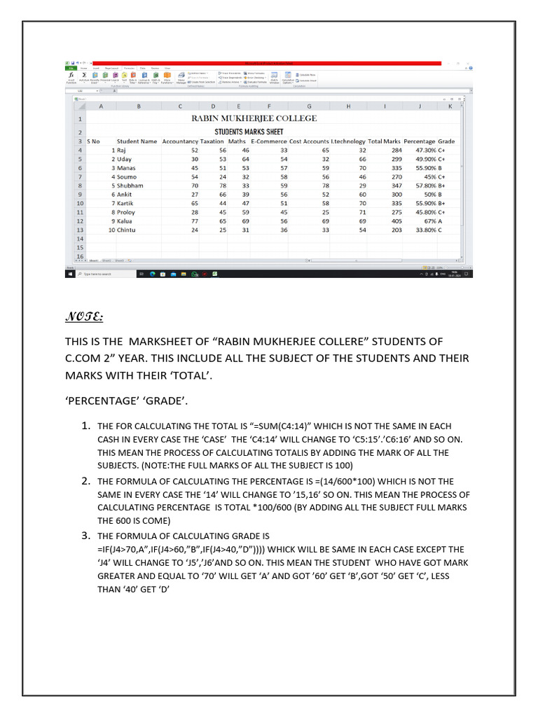 It Project (Marksheet) | PDF | Career & Growth