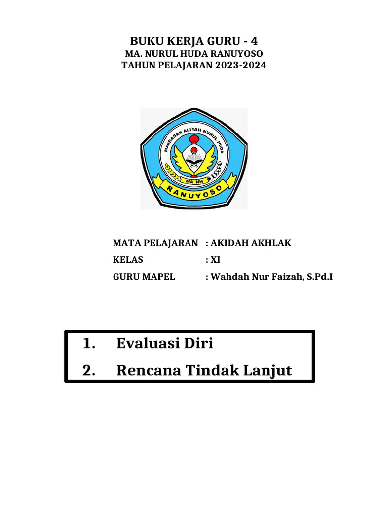 Cover Buku Kerja Guru 4 XI | PDF