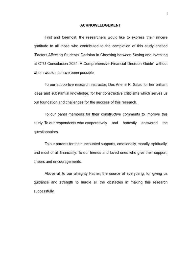 Acknowledgement - Abstract | PDF