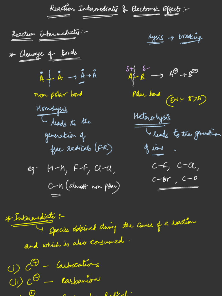 Reaction Intermediates | PDF