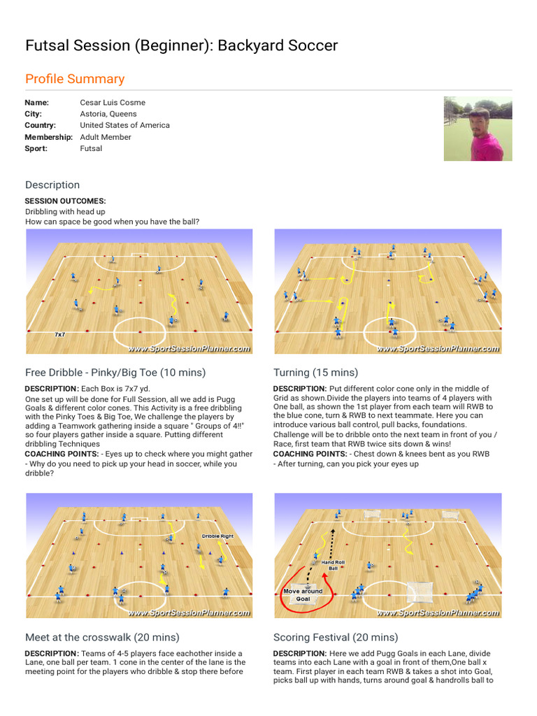 Futsal - Backyard Soccer (Technical - Individual Defensive Skills | PDF