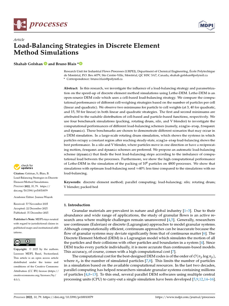20 - 3 - Load-Balancing Strategies in Discrete Element Method ...