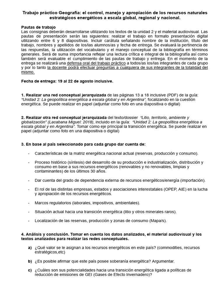 TP5 - Producci-N de Energ-A 2024 | PDF