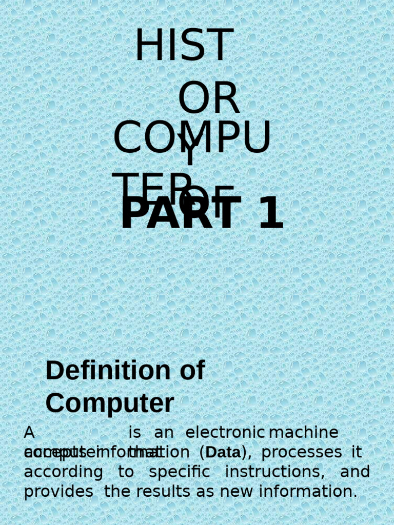 Ge 10 Lesson 2 History of Computer Part 1 | PDF