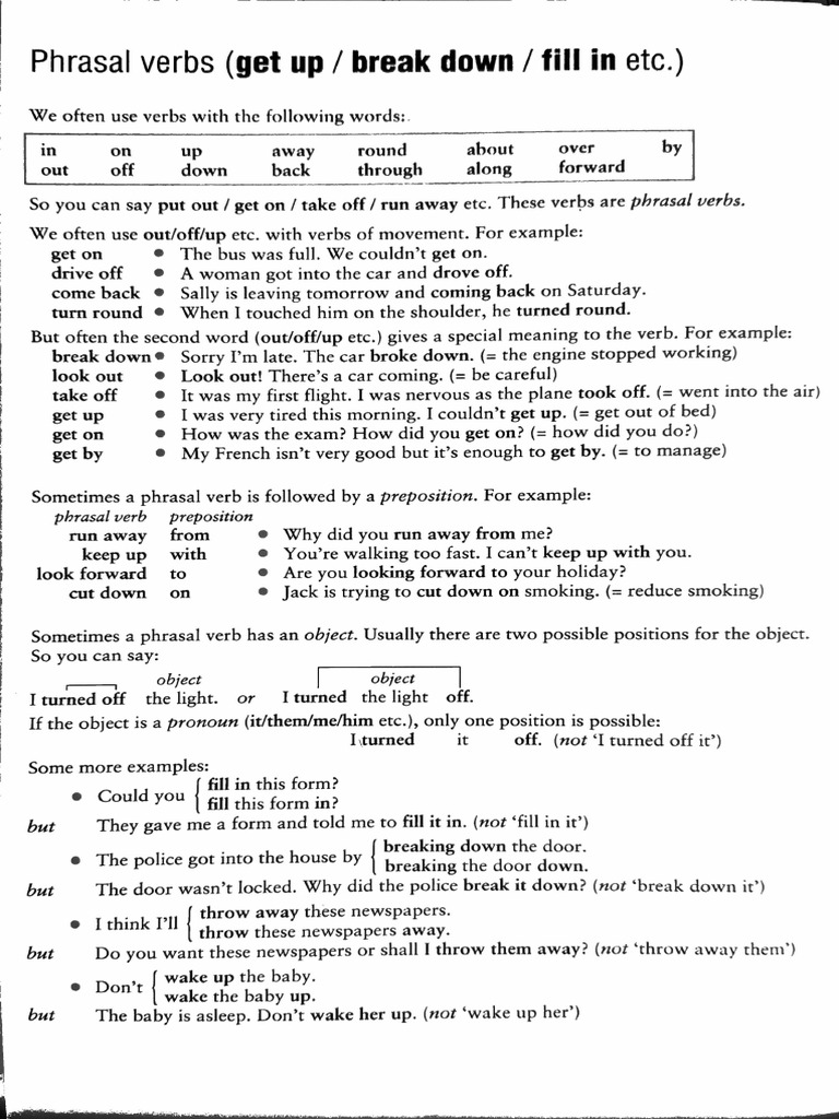Phrasal Verbs U136 B1 | PDF