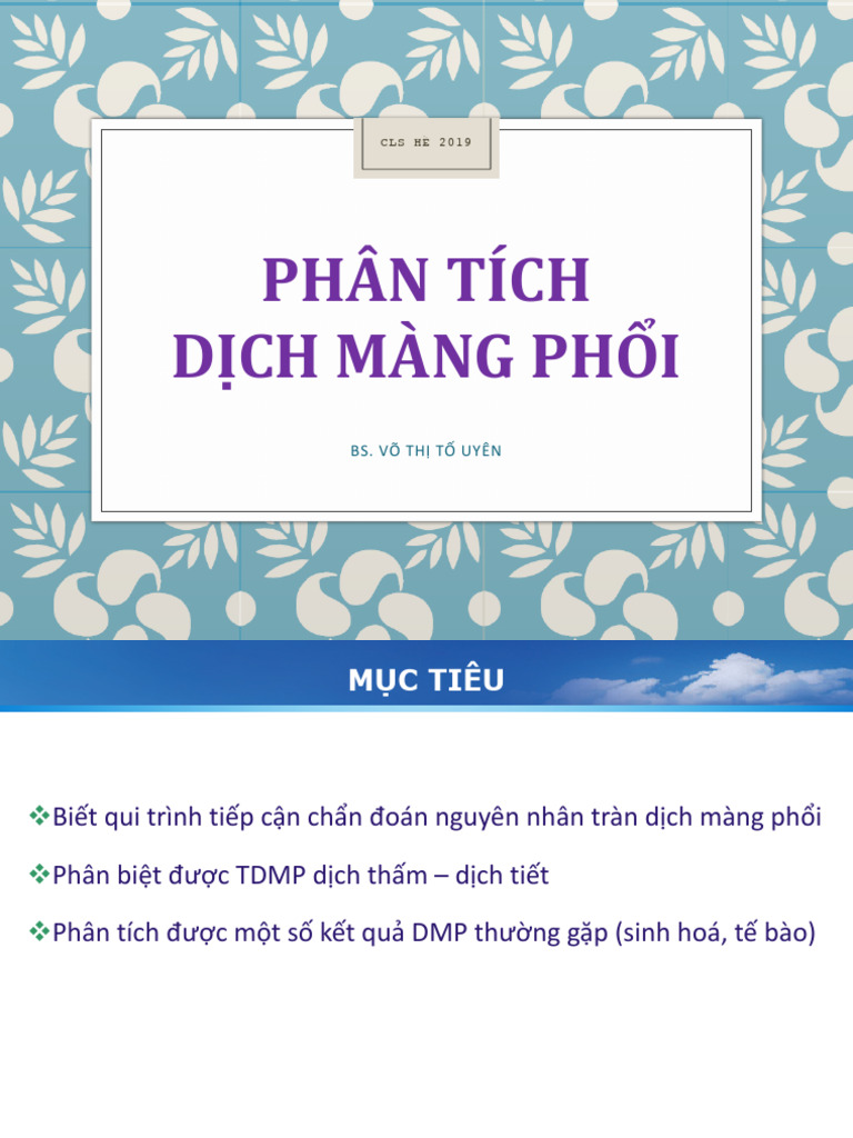 Phân Tích Dịch Màng Phổi | PDF | Wellness | Science & Mathematics