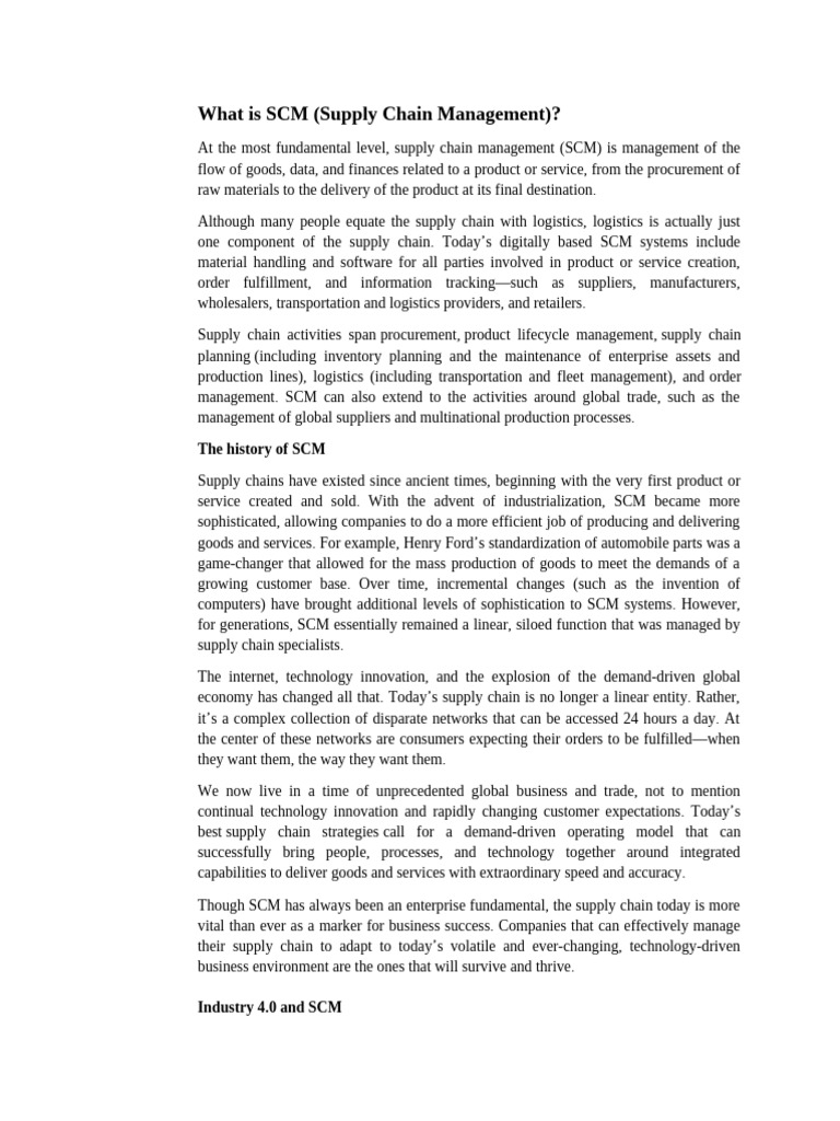 What Is SCM | PDF