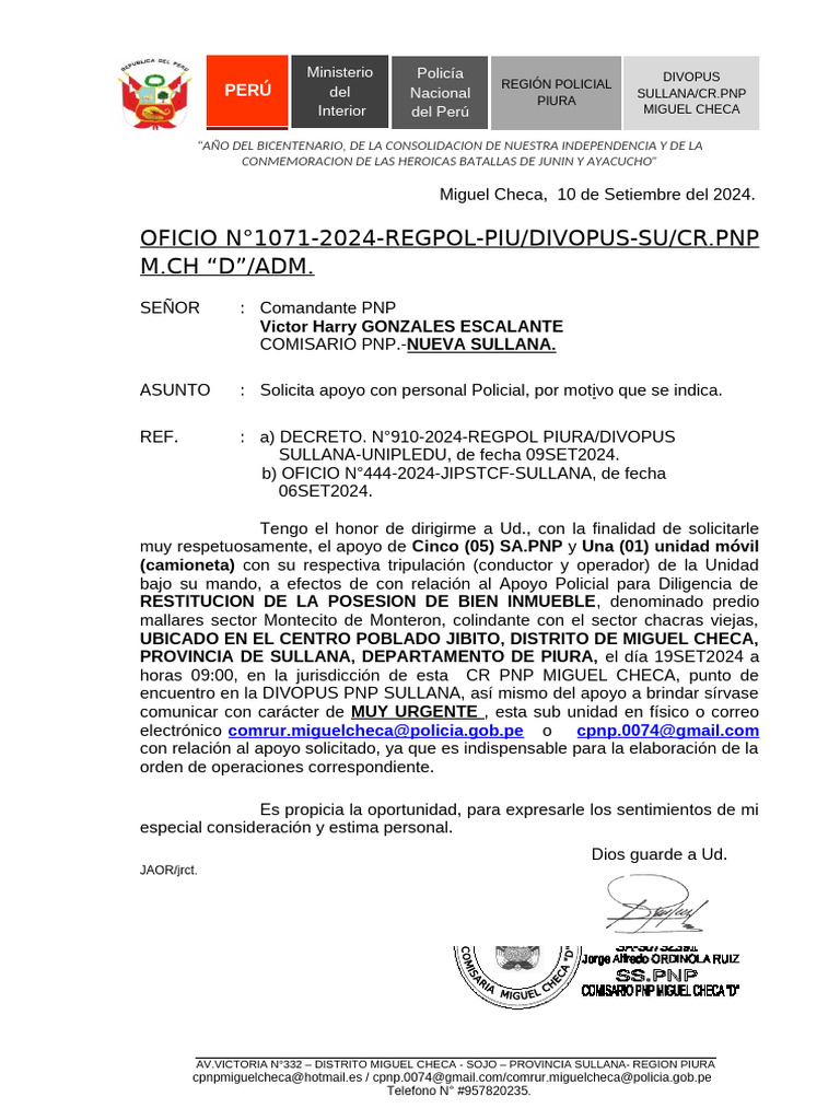 CPNP Nueva Sullana | PDF