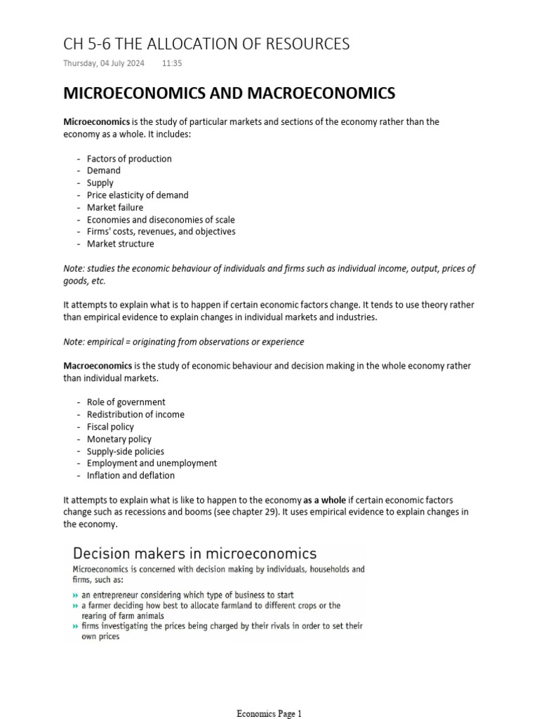 5-6 The Allocation of Resources | PDF