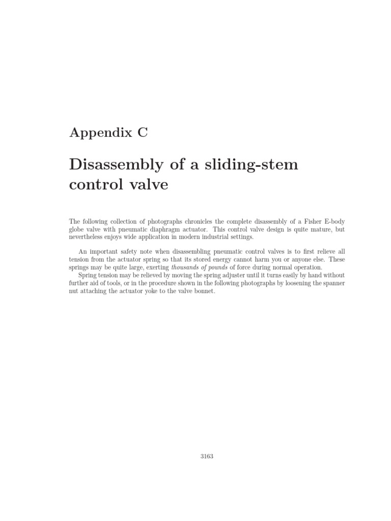 Appendix C Disassembly of a sliding-stem | PDF