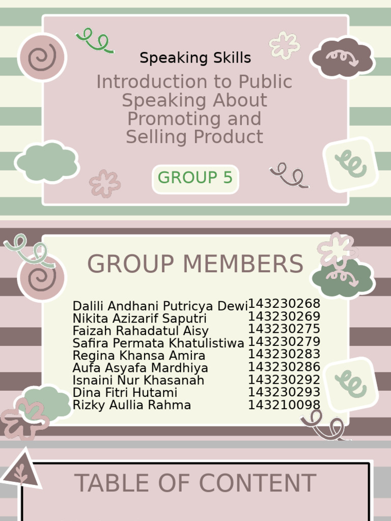 Group 5 - Speaking Skills - Introduction To Public Speaking About ...