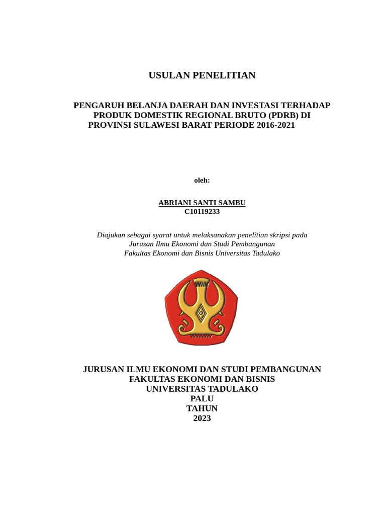 Usulan Penelitian Apri Fix | PDF