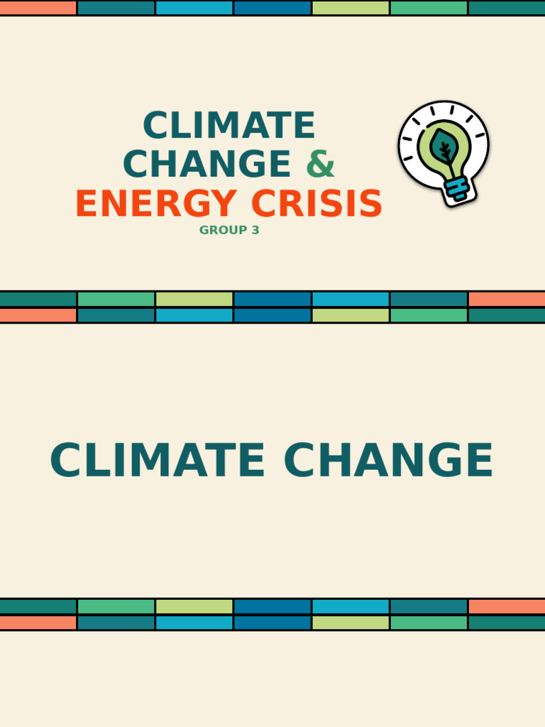 Climate Change and Energy Crisis | PDF