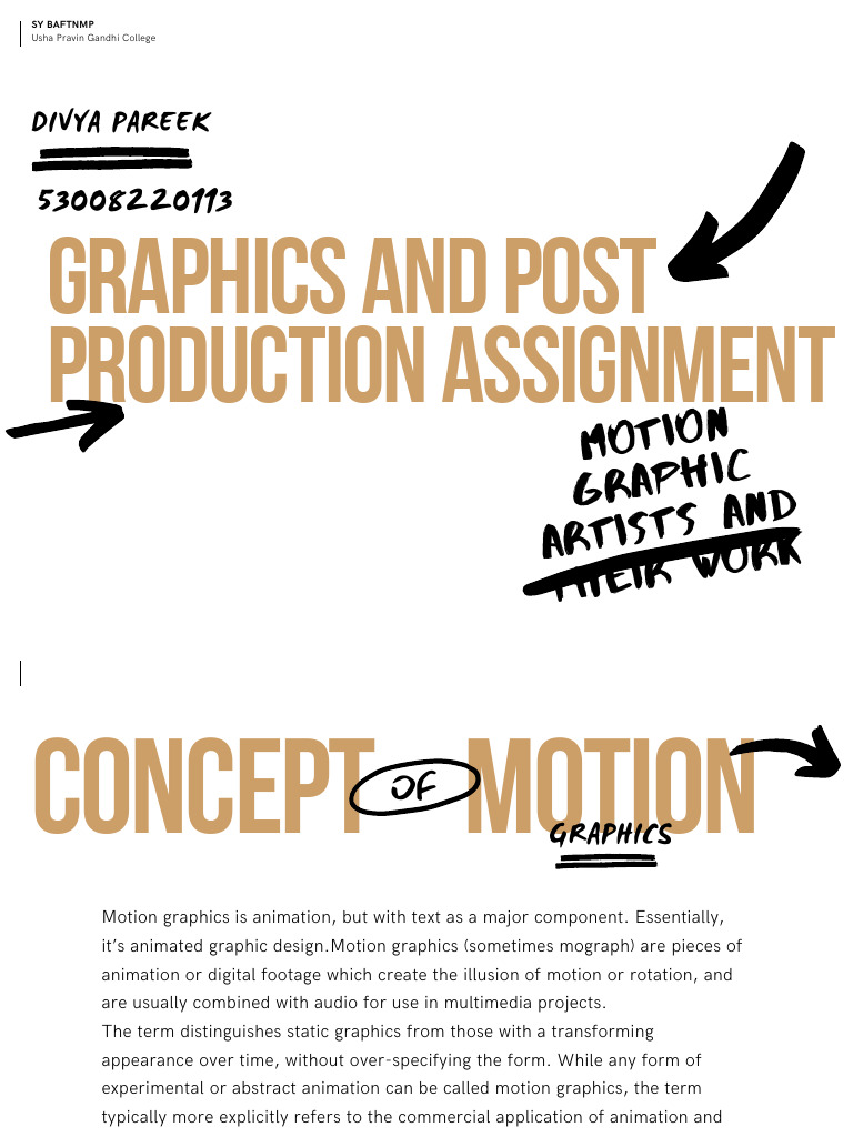 Graphic and Post Production | PDF | Animation