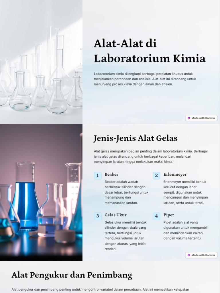 Alat Alat Di Laboratorium Kimia | PDF