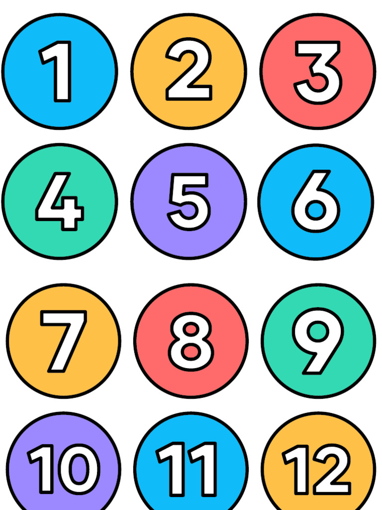 Colorful Numbers To 100 Flashcards | PDF