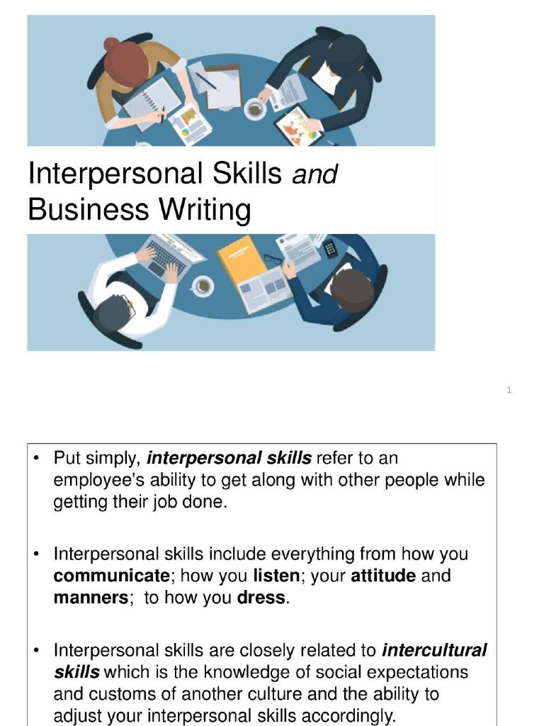 Business Interpersonal Skills Pdf