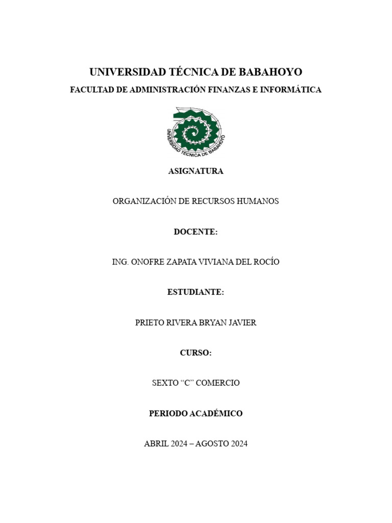Recurso Humano Bryan Prieto | PDF