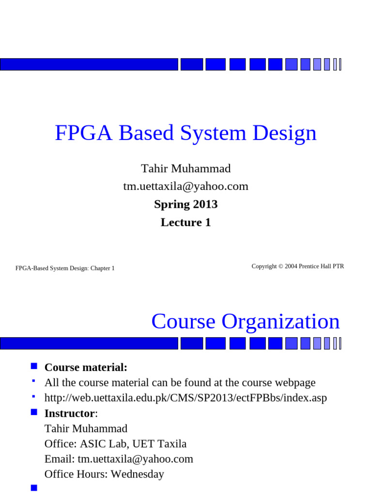 FPGA - Lecture 1 | PDF