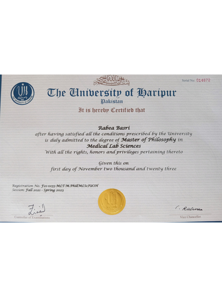 M.phil Degree | PDF
