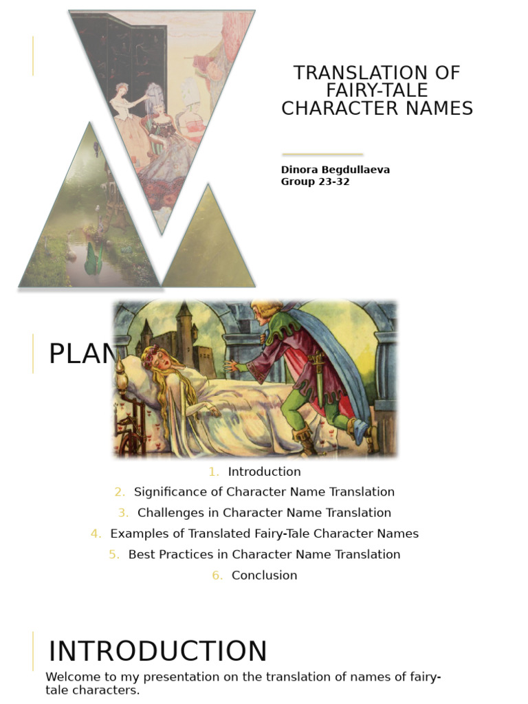 DB Translation of Fairy-Tale Character Names | PDF