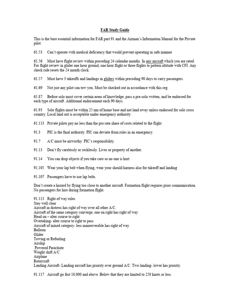 FAR Study Guide | PDF