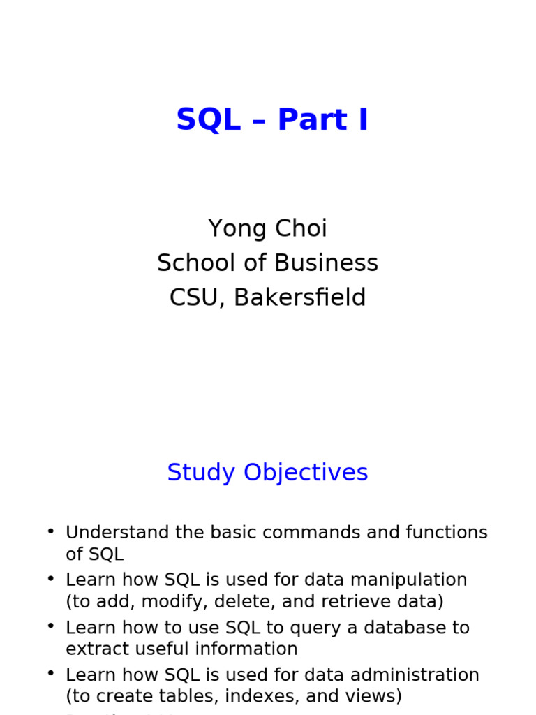 SQL_part_I | PDF