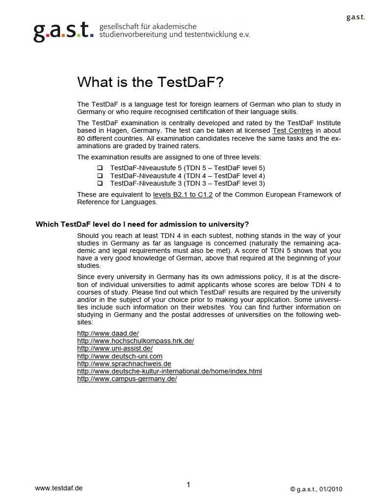 what_is_the_testdaf | PDF