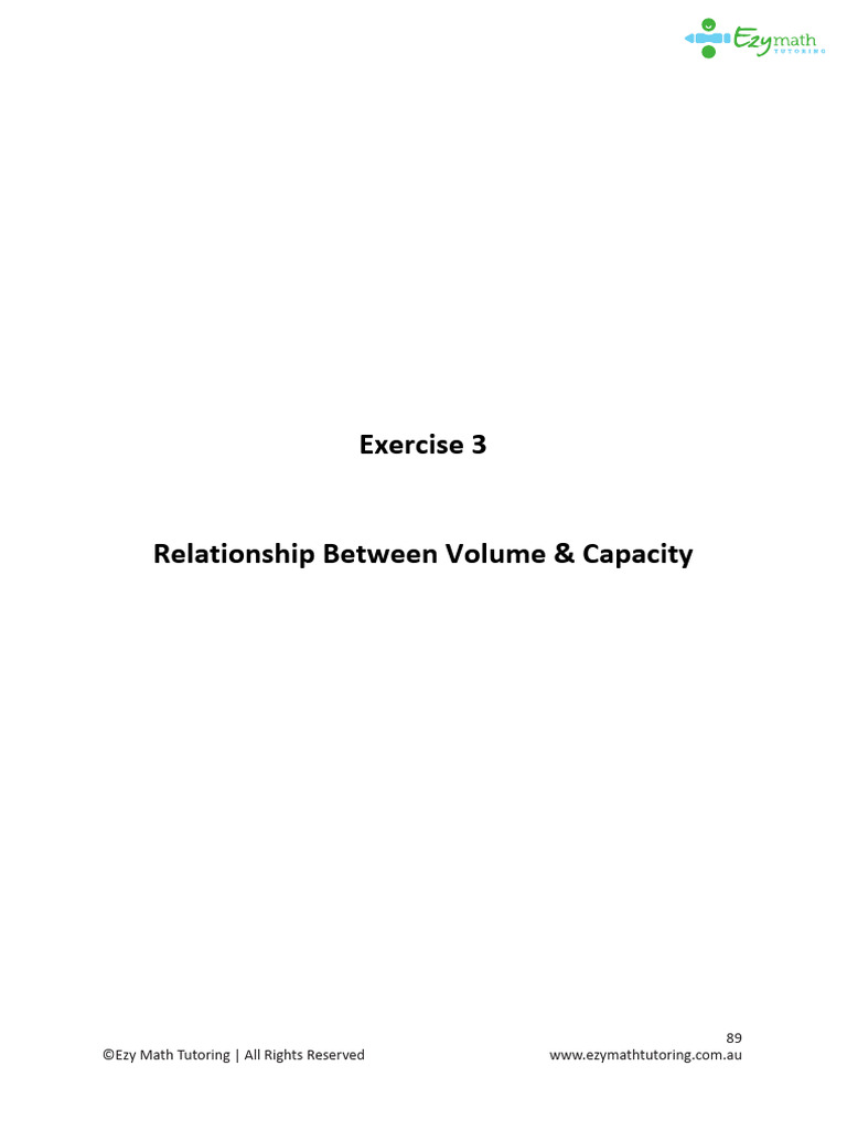 Year 5 Maths - Measurement - Volume - Capacity + Relationship Between ...