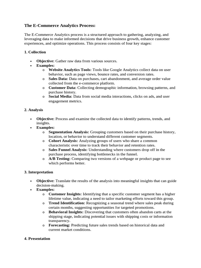 E-Commerce Analytics | PDF