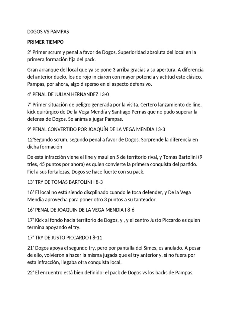 D0GOS VS PAMPAS | PDF