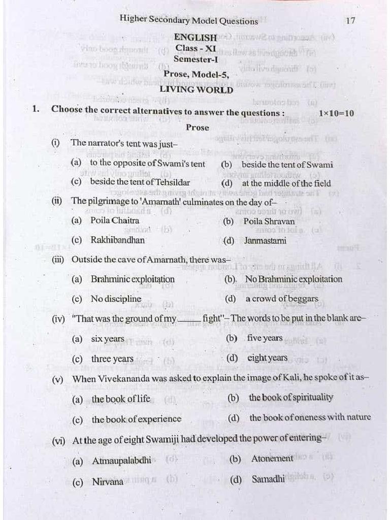 English Modelquestionpaper | PDF