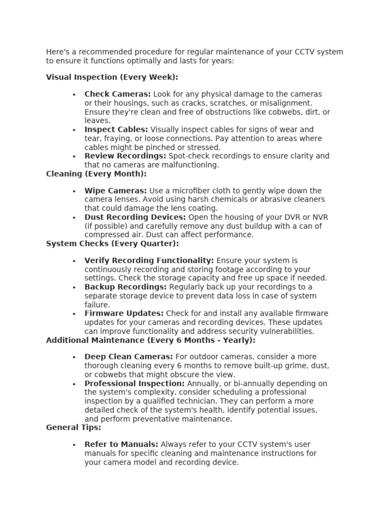 Maintenance Plan | PDF