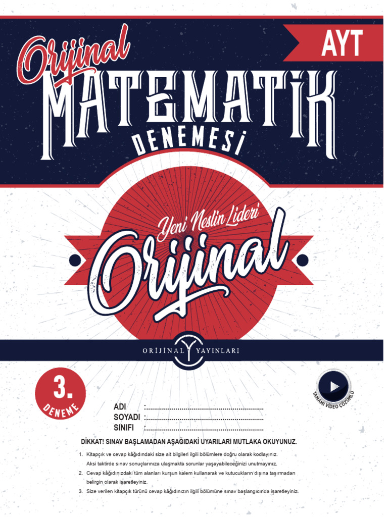Orijinal AYT Deneme-3 - Compressed | PDF