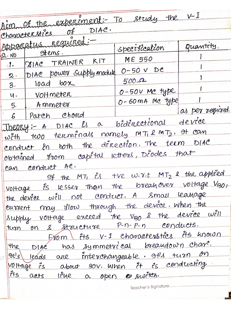 Experiment No 2 (DIAC) | PDF