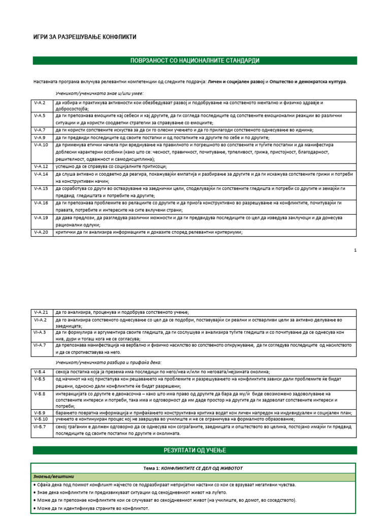 Лектура изборен РАЗРЕШУВАЊЕ КОНФЛИКТИ IV odd | PDF
