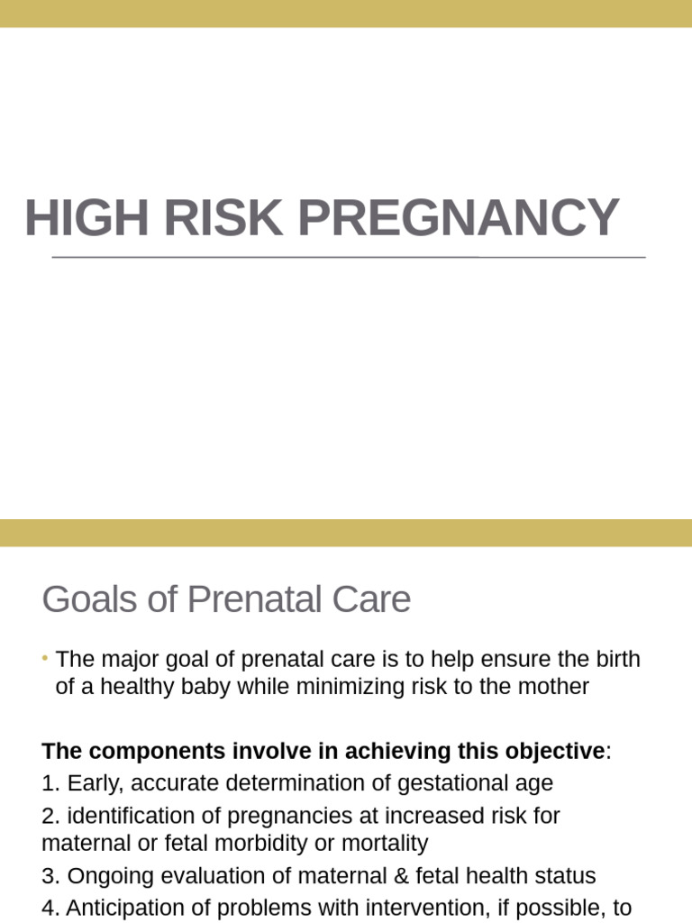 High Risk Pregnancy | PDF