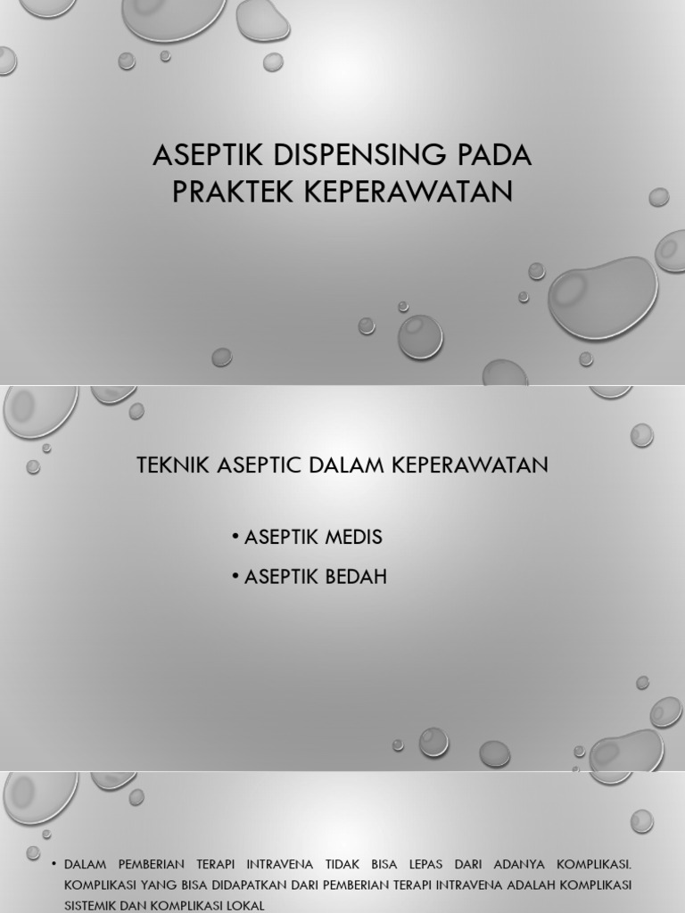 Aseptik Dispensing Pada Praktek Keperawatan | PDF