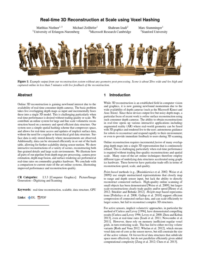 Real-Time 3d Reconstruction Voxel | PDF