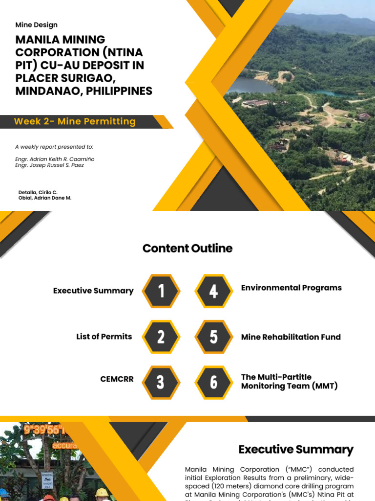 MINE PERMITTING REPORT Obial | PDF