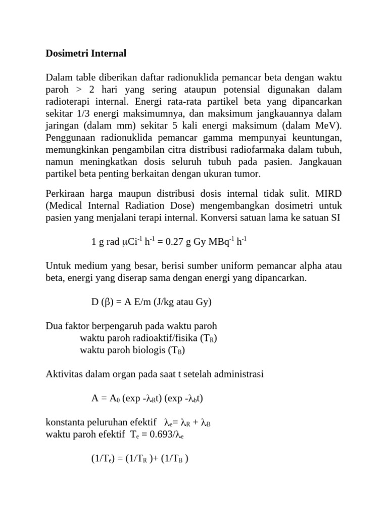 Dosimetri Internal | PDF