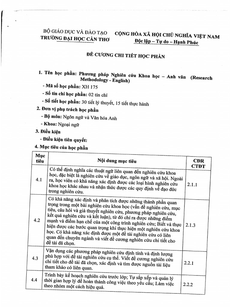 Research Methodology Can Tho University Pdf