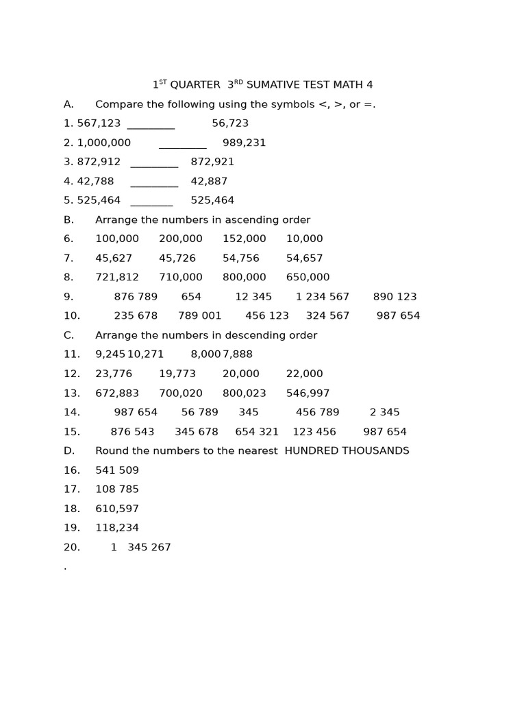 3rd Summative Test 1st Quarter Matatag | PDF