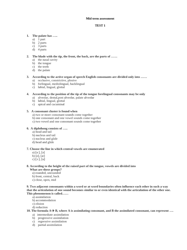 Test 1 | PDF