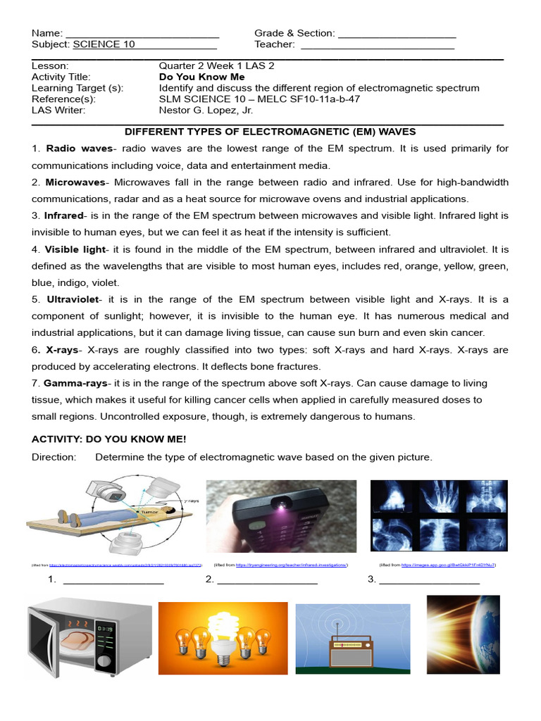 Sci-10-Week-1 Las-2 | PDF