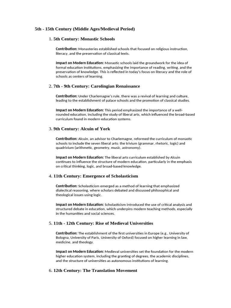 Timeline Middle Period | PDF